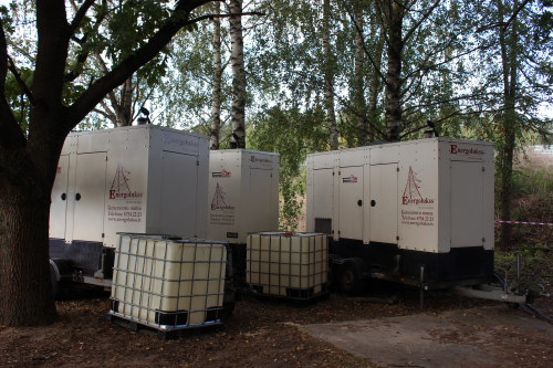 Trīsfāzu ģenerators 240 kW (uz piekabes) - Noma - Energolukss