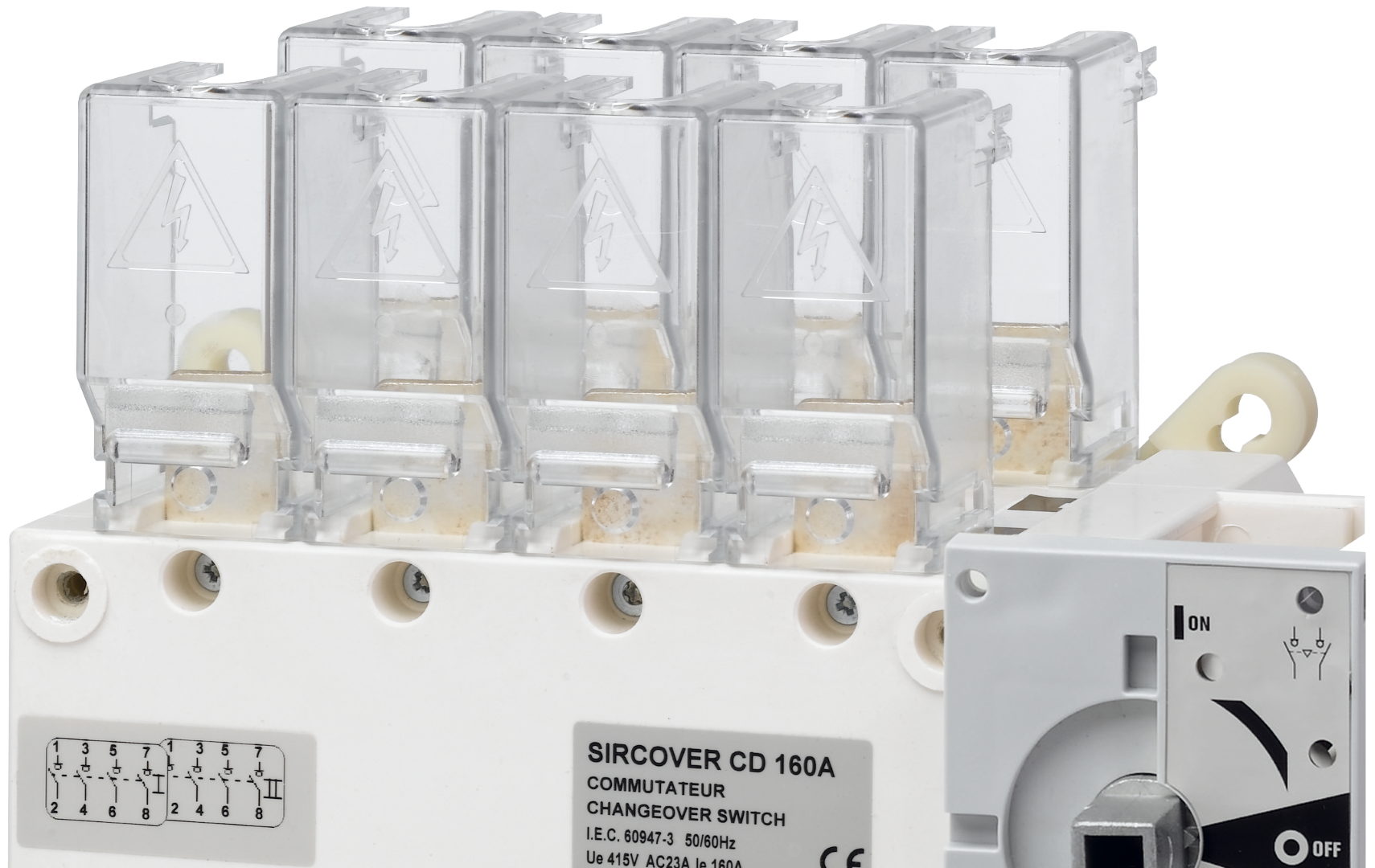 TERMINAL SHROUD 4P TOP/BOTTOM 125-160A - Energolukss